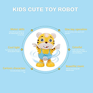 Kid Robot Toy, Tiger Design, Electronic Dancing Singing Robot Interactive Toy for Children