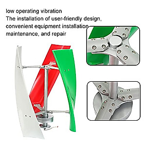 QAZNHODDS 9000W Vertical Axis Permanent Magnetic Levitation Wind Turbine with Controller, 12V 24V 48V 220V Horizontal Wind Turbine Garden-Outdoor Wind Turbine,12V