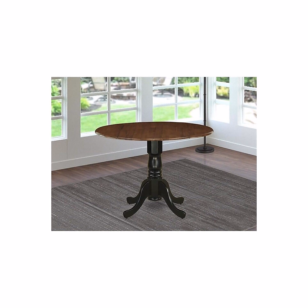 HomeStock Artistic Accomplishment Antique Round Dining Table Made of Sturdy Wood, Round Table Top with Pedestal Base, Ideal for Small Dining Areas, Compact Dining Table with Dropleaf, 42 x 42 Inch
