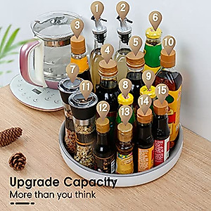 LAMY Lazy Susan Organizer Kitchen Organization, 2 Pack 10 Inch Lazy Susan Turntable for Cabinet, Pantry, Refrigerator and Table, Black