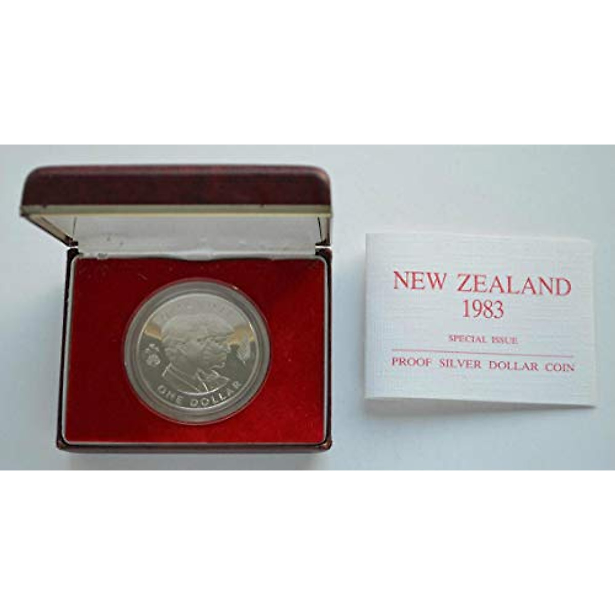 1983 NZ Silver Dollar Proof Coin - Royal Visit $1 Uncirculated Reserve Bank Of New Zealand