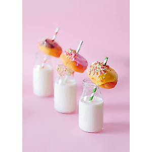 100% Compostable Paper Straws Disposable [7.75", Green Stripe, 250 Count], Paper Straws for Drinking, Eco Friendly, Biodegradable, Sturdy Straws with Soy-Based Ink by Earth's Natural Alternative