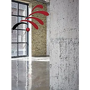 Flowing Rhythm Red Hanging Mobile - 18 Inches - Handmade in Denmark by Flensted