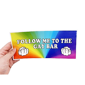 38 PCS The Original Funny Gay LGBT Prank Bumper Stickers [Updated] Extra Large for Cars, Trucks and Luggage I Am So Gay I Can't Even Drive Straight Sticker Variety Pack