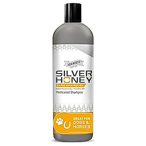 Absorbine Silver Honey Rapid Skin Relief Medicated Shampoo, Medical Grade Manuka Honey & MicroSilver BG, Rejuvenating, Soothing & Hydrating, 16 fl oz