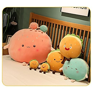 Goylmc Hamburger Plush Toy - Hamburger Stuffed Toys - Cute Food Plush Pillow - Room Decor Holiday Birthday for Kids Boys Girls (6")