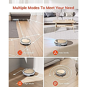 ILIFE V5s Plus Robot Vacuum and Mop Combo with Wi-Fi/App/Alexa, Automatic Self-Charging Robotic Vacuum Cleaner, Slim and Quiet, Cleans Hard Floors Carpets and Pet Hair (V5s Pro Upgrade Version)