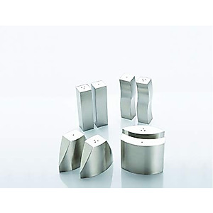 American Metalcraft SPDX11 Stainless Steel Salt and Pepper Shakers Set, Modern Design, 4-Ounce