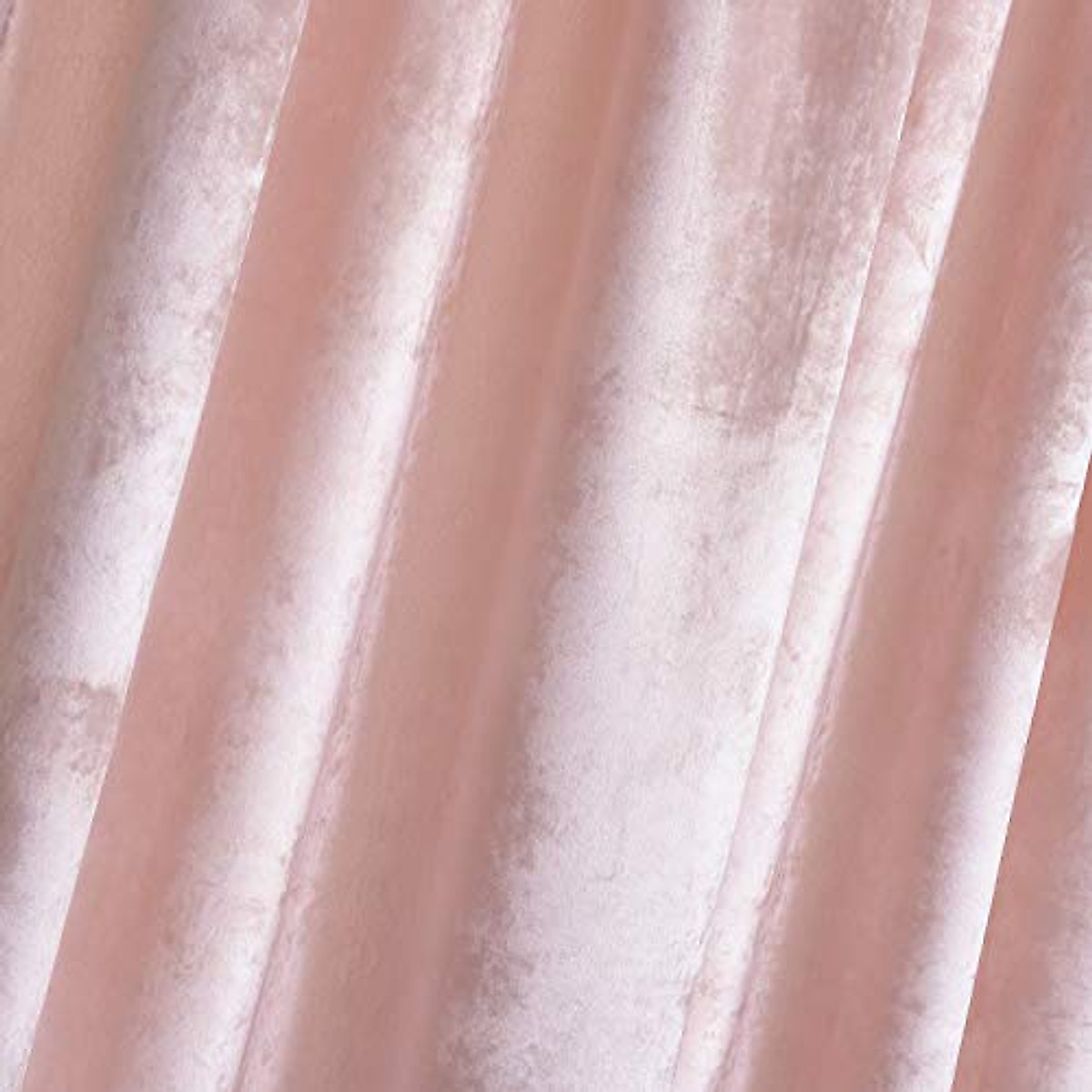 Roslynwood Velvet Curtain Panels Ballet Pink Room Darkening Window Super Soft Luxury Drapes for Bedroom Thermal Insulated Rod Pocket Curtain for Living Room (2 Panels, 52 by 96 Inch)