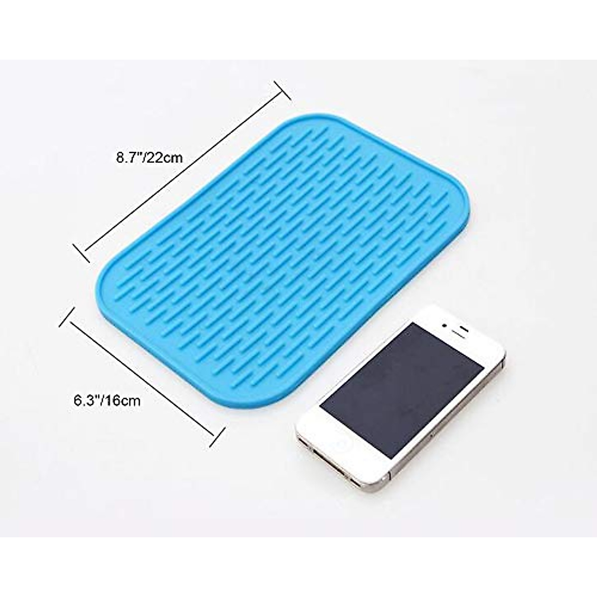4PCS Premium Silicone Dish Drying Mat, Thicken Heat Resistant Mat Dish Draining Mat for Kitchen Sink Organizer Countertop Protection Trivet Each 8.76.3 inch