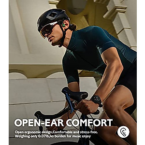 NAGFAK Bone Conduction Headphones Bluetooth Open Ear Running Headset Wireless with Mic Headphones Sport IP67 Waterproof Headphone Built-in 16GB Memory Cool Breathing Light
