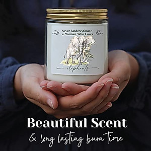 Wishmead Elephant Gifts for Women - Lavender Candle - Elephants Gifts for Women - Elephant Decor Housewarming Gift - Birthday Gifts for Mom Best Friend