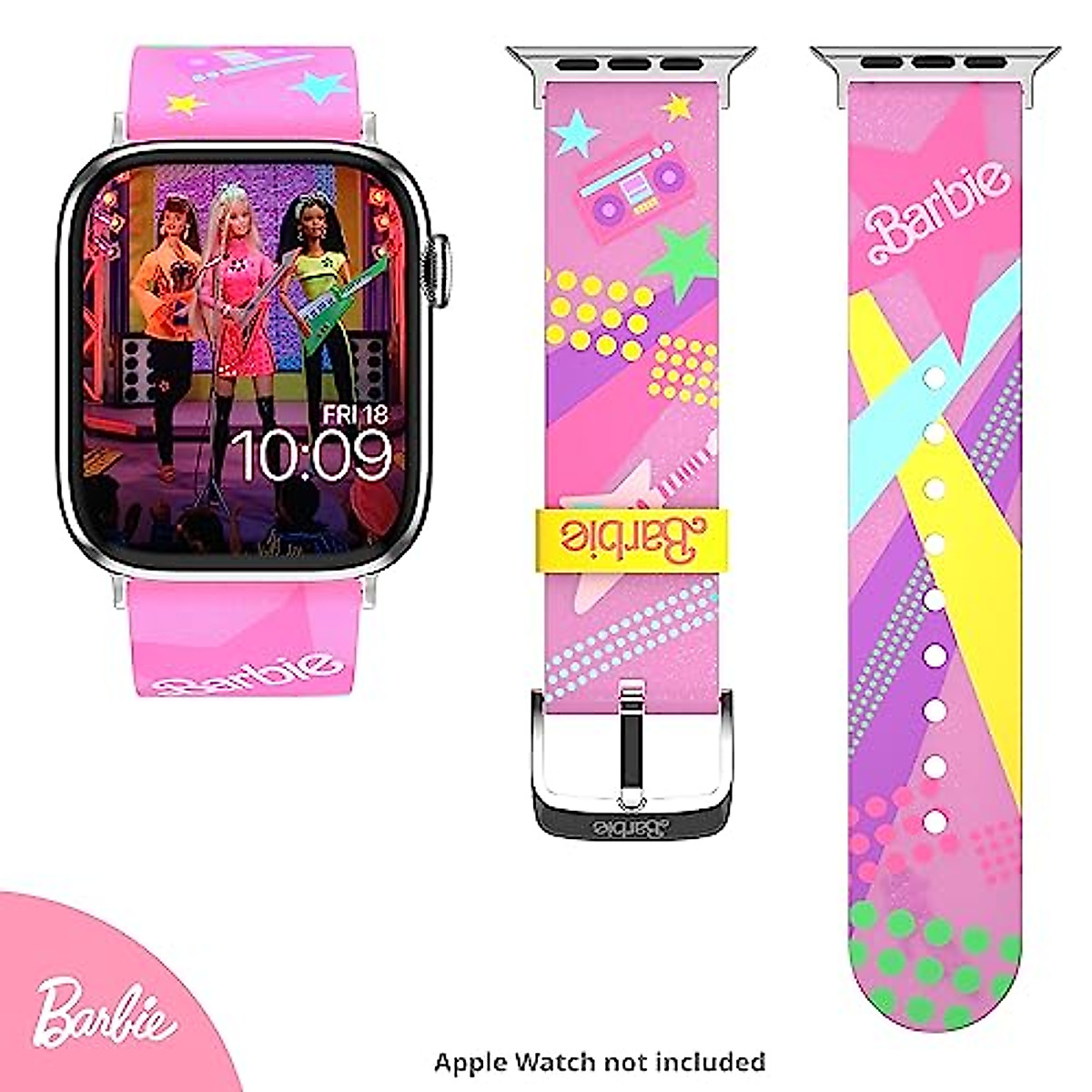 Barbie Smartwatch Band – Officially Licensed, Compatible with Every Size & Series of Apple Watch (watch not included) - Barbie & The Rockers