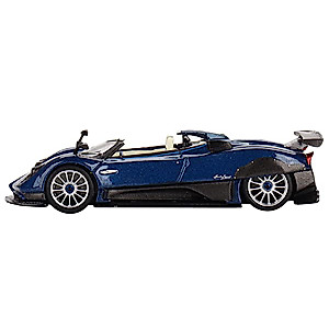 Truescale Miniatures Pagani Zonda HP Barchetta Conv. Blue Tricolore Met. & Carbon w/White Interior Ltd Ed to 4200 pcs 1/64 Diecast Model Car True Scale MGT00370