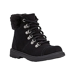 UGG K AZELL Hiker Weather Fashion Boot, Black Suede, 6 US Unisex Big Kid