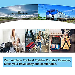 YANGSHILEI Airplane Seat Extender for Kids,Airplane Must Haves for Toddlers,Toddler Airplane Bed,Toddler Airplane Travel Essentials,Waterproof Airplane Seat Extender for Kids, Black (Extender Only)