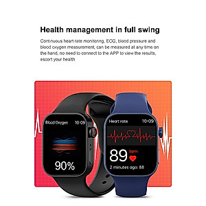 2022 New Iwo i8 Pro Max Smart Watch for Man Woman Sports Fitness GPS Digital Smartwatch for iOS Android Phones Call Pk Series 7 (Blue)