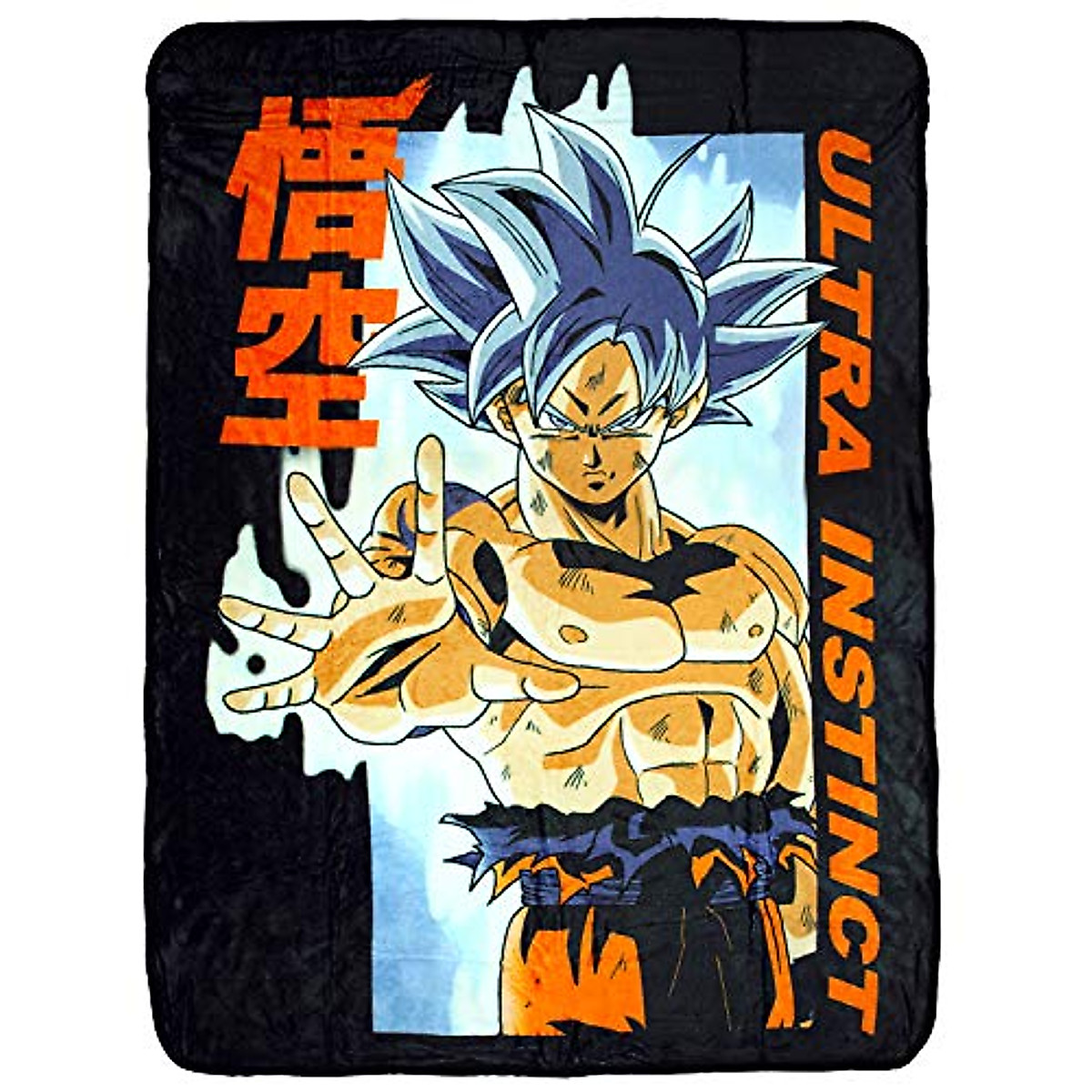 Seven Times Six Dragon Ball Super Goku Ultra Instinct Technique Soft and Plush Fleece Throw Blanket
