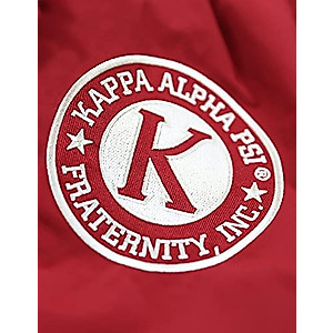 Kappa Alpha Psi Big Boy Divine 9 S7 Hooded Mens Windbreaker Jacket [Crimson Red - 4XL] (31623)