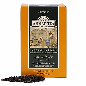 Ahmad Tea Black Tea, Kalami Assam Loose Leaf, 454g - Caffeinated & Sugar-Free