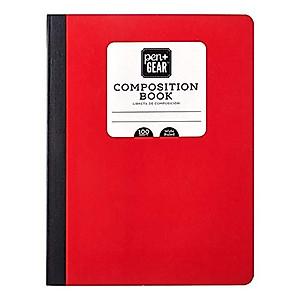 Pen + Gear Composition Book, Wide Ruled, 100 Pages, 3 Colors, 1-Pack