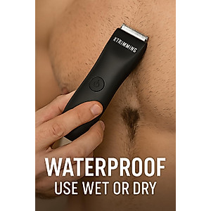 Xtrimming Pubic Hair Trimmer for Men - Waterproof Electric Body Trimmer for Men - Body Hair Trimmer for Men - Great Hair Razor Hygiene Fully, Cordless Trimmer, Rechargeable & Smooth Body Shaver