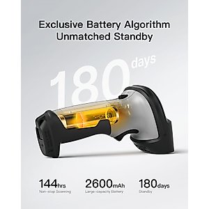 Inateck Barcode Scanner with Hands Free Adjustable Stand, Bundle Product, BCST-70 and BCST-S