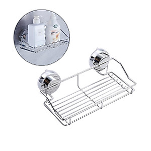 Amosfun Shower Tea Bag Holder Dish Pantry Closet for Kitchen Hindu Gods Statues Bathroom Oragnizer Green Tin Containers Seashell Flower Pot Kitchen Storage Pantry Suction Shelf