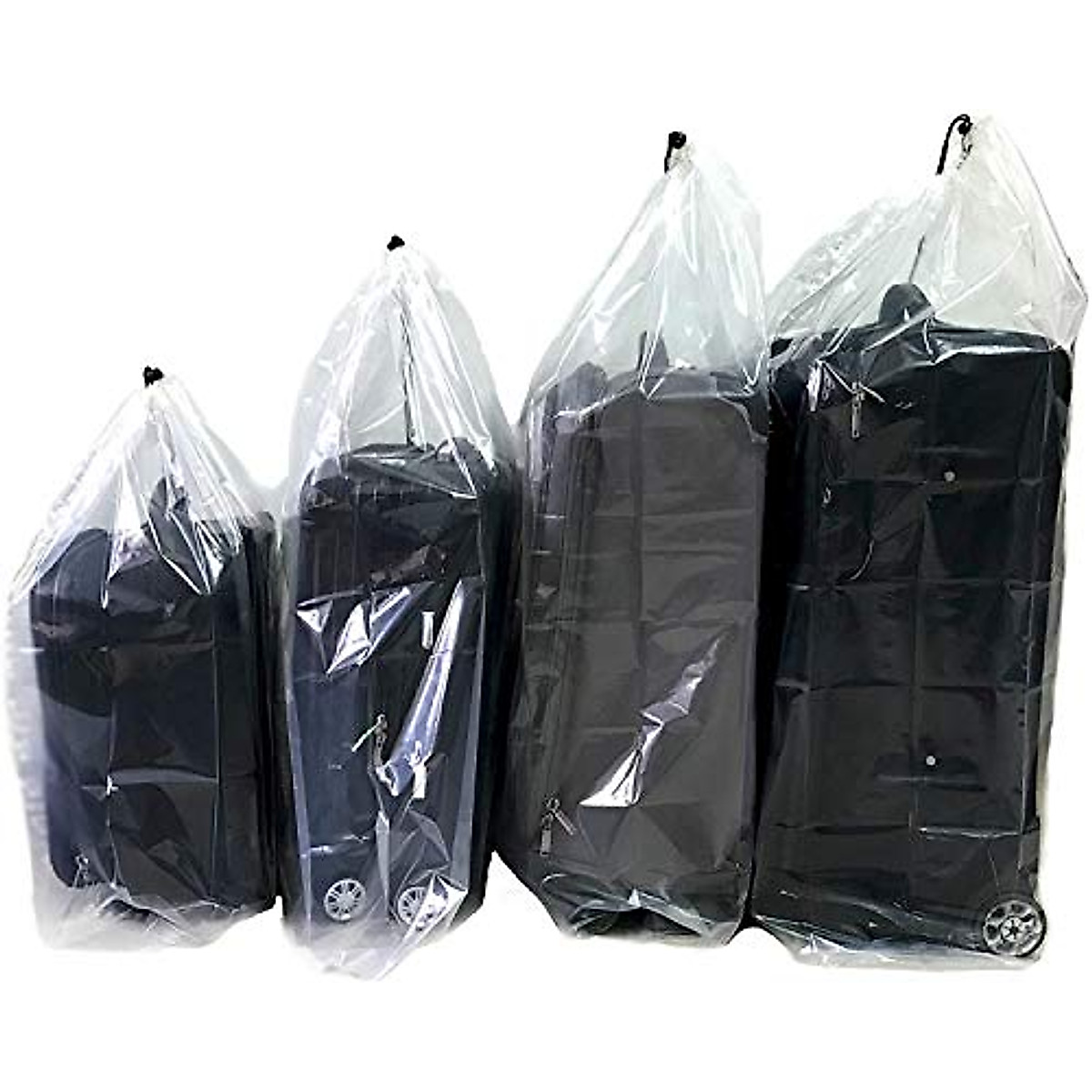 Set of 5 Plastic Storage Bags for Luggage Storage, Pillow Bag, Rug Bag Plastic Drawstring Bags for Suitcase Storage, Attic Storage Bags. Quality Large Plastic Storage Bag (Large)