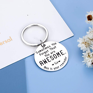 SYGUNAR Funny Inspirational Keychain Gifts Birthday Christmas Gifts for Women Men Best Friend BFF Him Her Thank You Gift for Coworker Boss Graduation Gifts for Daughter Son Students Key Chain