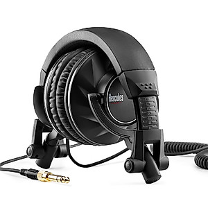 Hercules HDP DJ60 – Professional-Quality DJ Headphones - High Performance, Foldable and Comfortable,Black