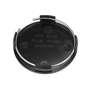 X AUTOHAUX 4 Pcs Universal 65mm Dia 4 Clips Wheel Tyre Center Hub Caps Cover Black for Auto Vehicle