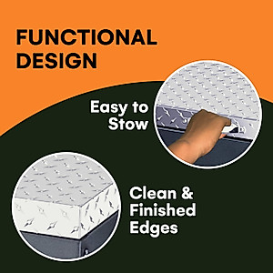 flybold Griddle Cover Works for Blackstone Flat Top Hard Lid with Waterproof Aluminum Diamond Plate Stainless Steel Handle for Outdoor 28 inch BBQ Hood Accessories