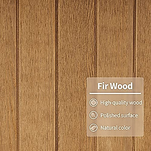 MCombo Outdoor Storage Cabinet, Wood Garden Shed, Outside Tool Shed, Vertical Organizer Cabinet with Double Lockable Doors for Outside, Garden and Yard 1400