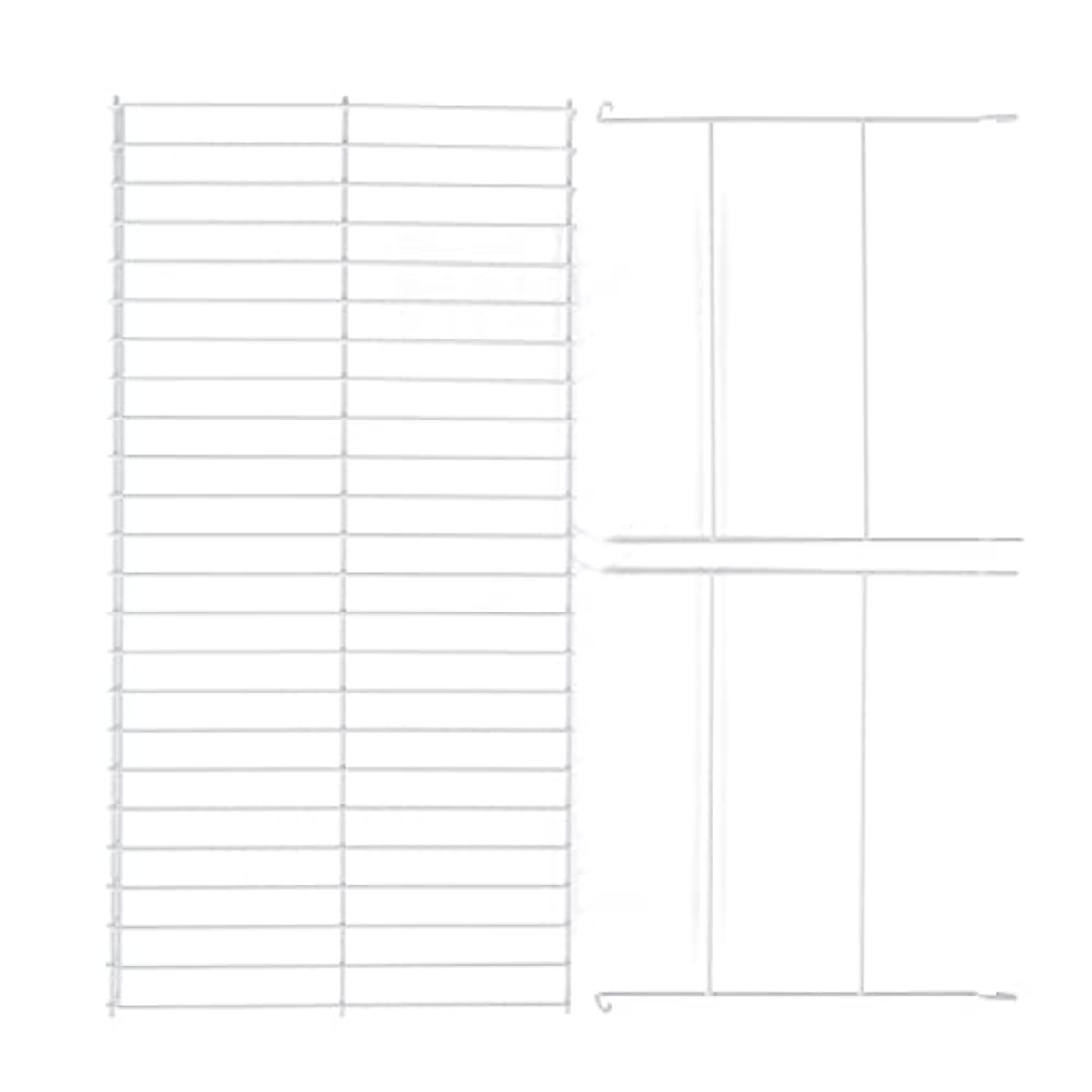 Rubbermaid Universal Closet 24 Inch Long Durable Steel Custom Wire Hanging Added Storage Shelf Accessory, White