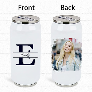 Personalized Stainless Steel Water Bottle - Custom Gifts for Girlfriend from Boyfirend Personalized Cups with Photo to Girlfriends Gifts 13.7oz
