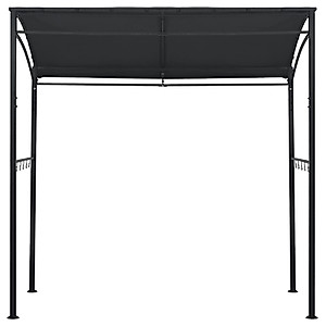 Tidyard BBQ Gazebo Sun Shade Shelter Anthracite Steel for Patio, Wedding, BBQ, Camping, Festival Events 7.1ft x 4.9ft x 7.2ft (L x W x H)