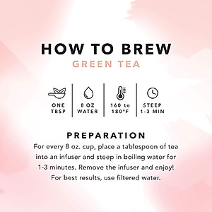 Pinky Up Energize Loose Leaf Wellness Tea, Green Tea Blend, Naturally Low Calorie & Gluten Free, Caffeinated 3.0 Ounce Tin, 25 Servings