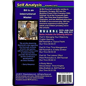 Chess Lecture Self Analysis - 2 DVDs Volume 138