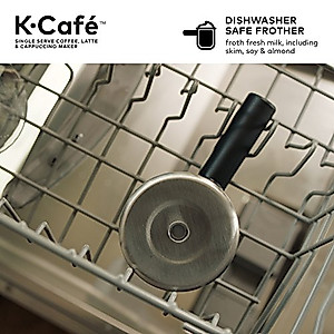 Keurig K-Cafe Single-Serve K-Cup Coffee Maker, Latte Maker and Cappuccino Maker, Comes with Dishwasher Safe Milk Frother, Coffee Shot Capability, Compatible With all Keurig K-Cup Pods, Dark Charcoal