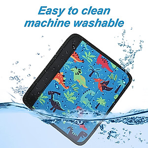 Frienda 4 Pcs Kids Car Seat Belt Cover Car Seat Straps Shoulder Pads Soft Seat Belt Cushion Cartoon Dinosaur Planet Belt Cover Pad for Children Boys Girls