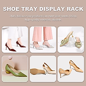 Baluue Acrylic Shoes Display Stand Shoe Display Insert 2pcs Shopping Mall Sandal Flat Shoe Sneaker Rack for Store Display Shoe Floating Display