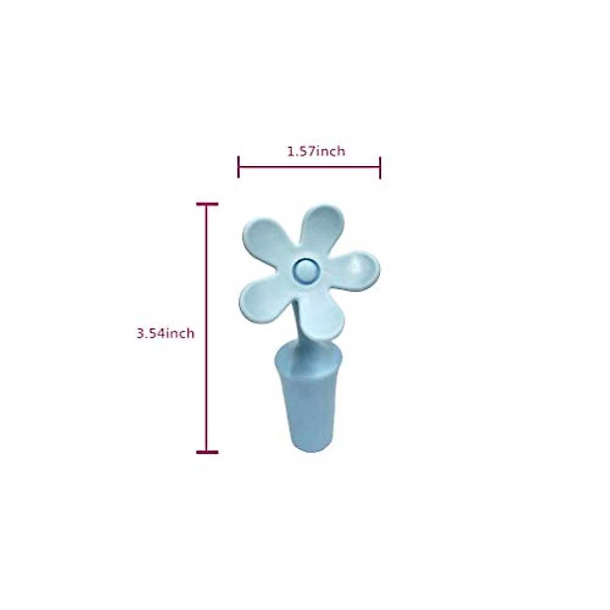 Flycheers Flower Bottle Stoppers,Wine Stoppers, Silicone Bottle Stopper Sun flower Shape Wine Plug for Champagne, Beverage, Beer, Wine Stoppers (4 piece)