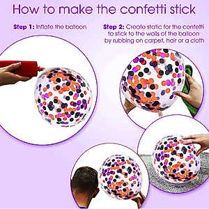 Halloween Latex Balloons 70Pack, 12inch Black Orange White Confetti Hocus Pocus Ballons for Halloween Birthday Hocus Pocus Party Decorations…