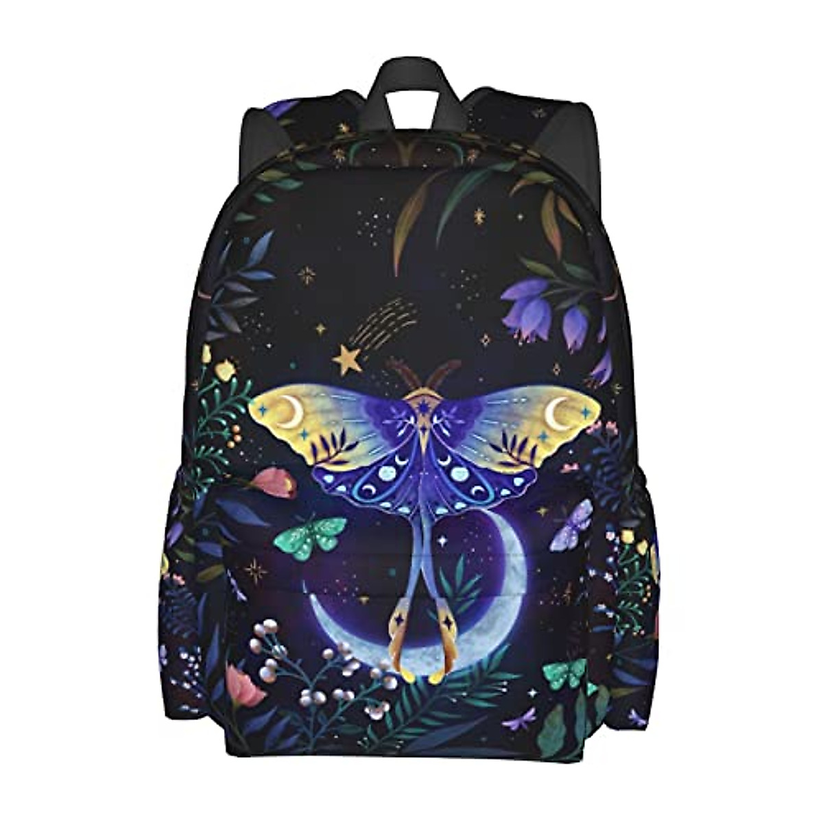 Nmbvcxz Moon-Moth Backpack for Women 17 inch Travel Casual Laptop Backpack Lightweight Waterproof Durable Hiking Daypack