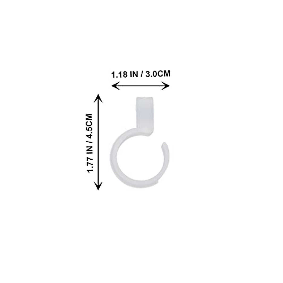 ULTECHNOVO 100 Pcs Windproof Hook Clothes Hanger Buckle Hook Clips Plastic Cloth Hanger Buckles Closet Rod Hooks for Home Workshop Bathroom White