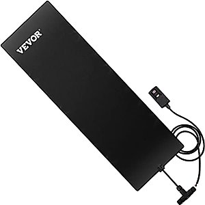 VEVOR 30 0in, 10in x 30in 120V Walkway, PVC Heated Ice Power Cord, Ideal Winter Outdoor Slip-Proof Snow Mat, 2'' per Hour Melting Speed, Black