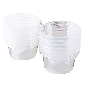 SLSON 100 Pack Gecko Food and Water Cups Gecko Ledge Cups Reptile Worm Bowl Mealworm Feed Feeder for Lizard Leopard Gecko Crested Gecko and Other Small Pets, 1 Oz