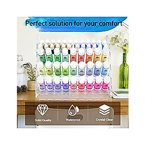 Paint Organizer for 51 Bottles Acrylic Paint, Craft Paint Storage Stand Pigment Organizer Holder Ink Bottle Stands, 2 oz Paint Rack Display Storage Oranizer