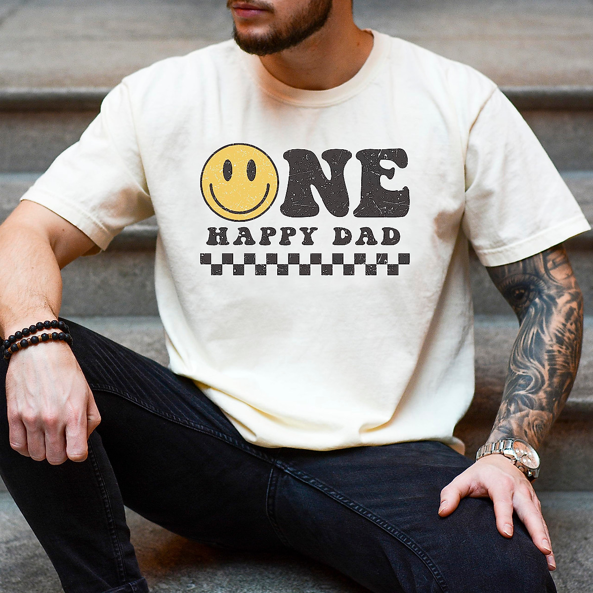 One Happy Dude 1st Birthday Matching Family Outfits for Baby Girls and Mom and Dad Natural Shirt 18 Months